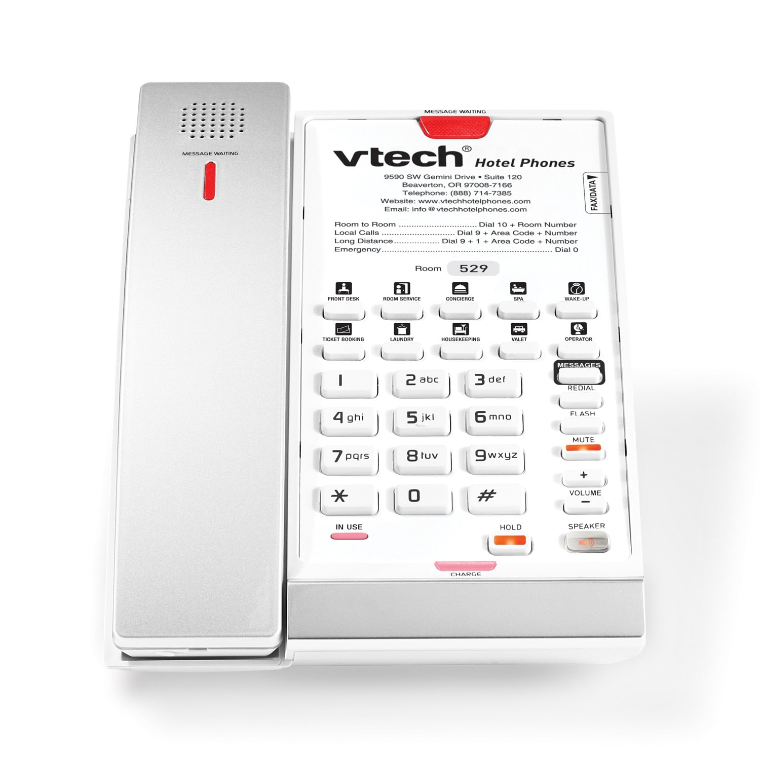 1-Line Contemporary SIP Cordless Phone - VTech® Hotel Phones